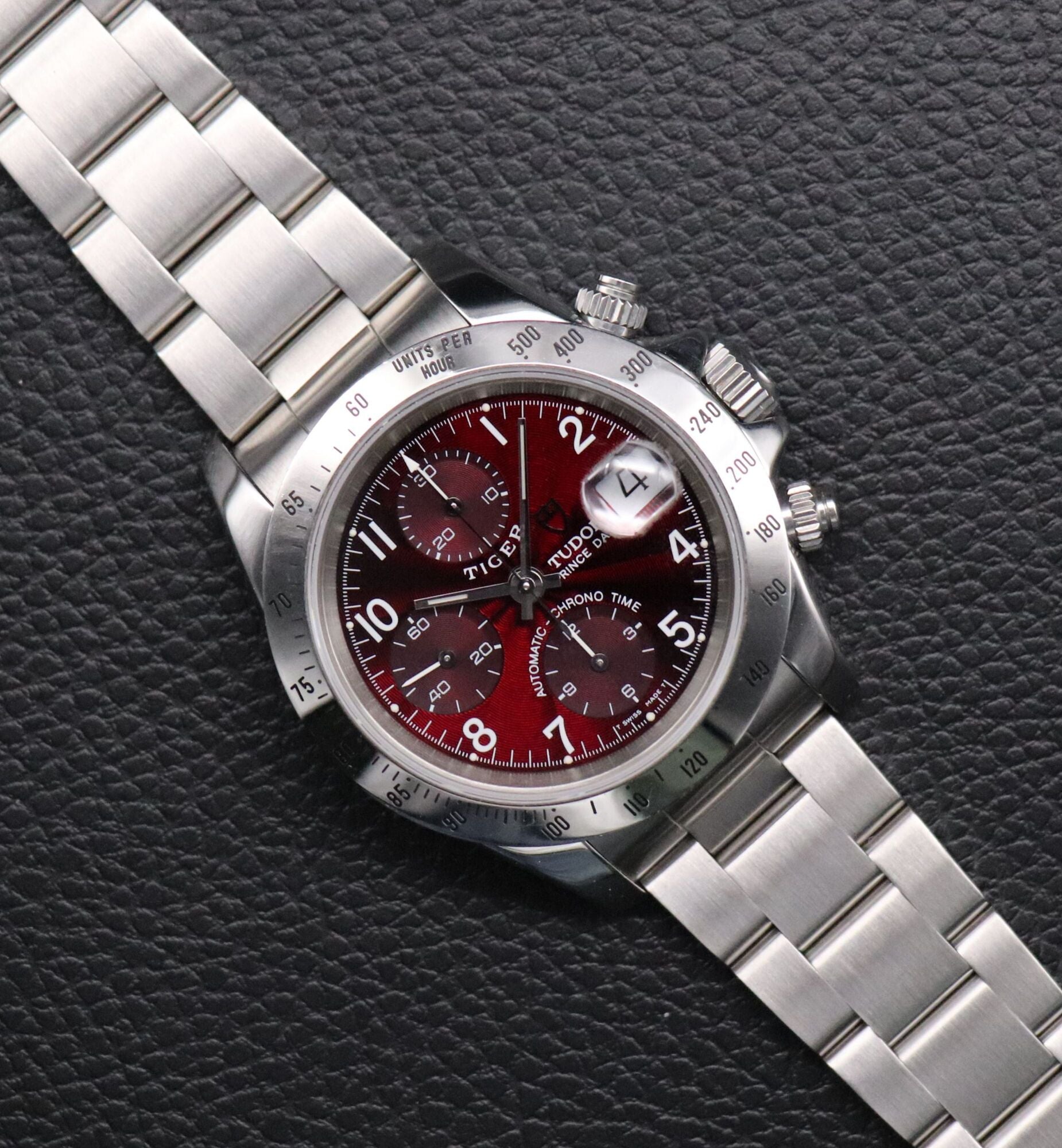 Tudor Prince Date 79280 Bordeaux Dial Fullset 1999 Box+Papers